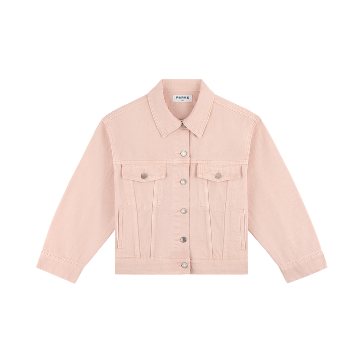 Oversized Denim Jacket - Washed Red – PARKE